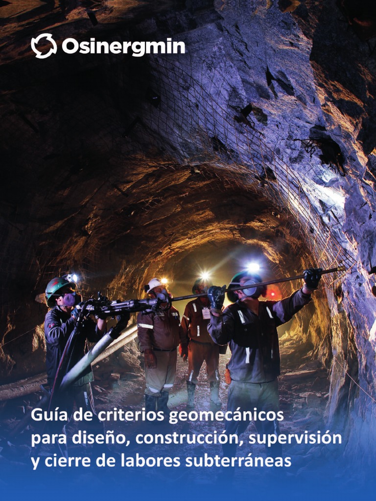 Guia Criterios Geomecanicos Osinergmin | PDF | Minería | Naturaleza