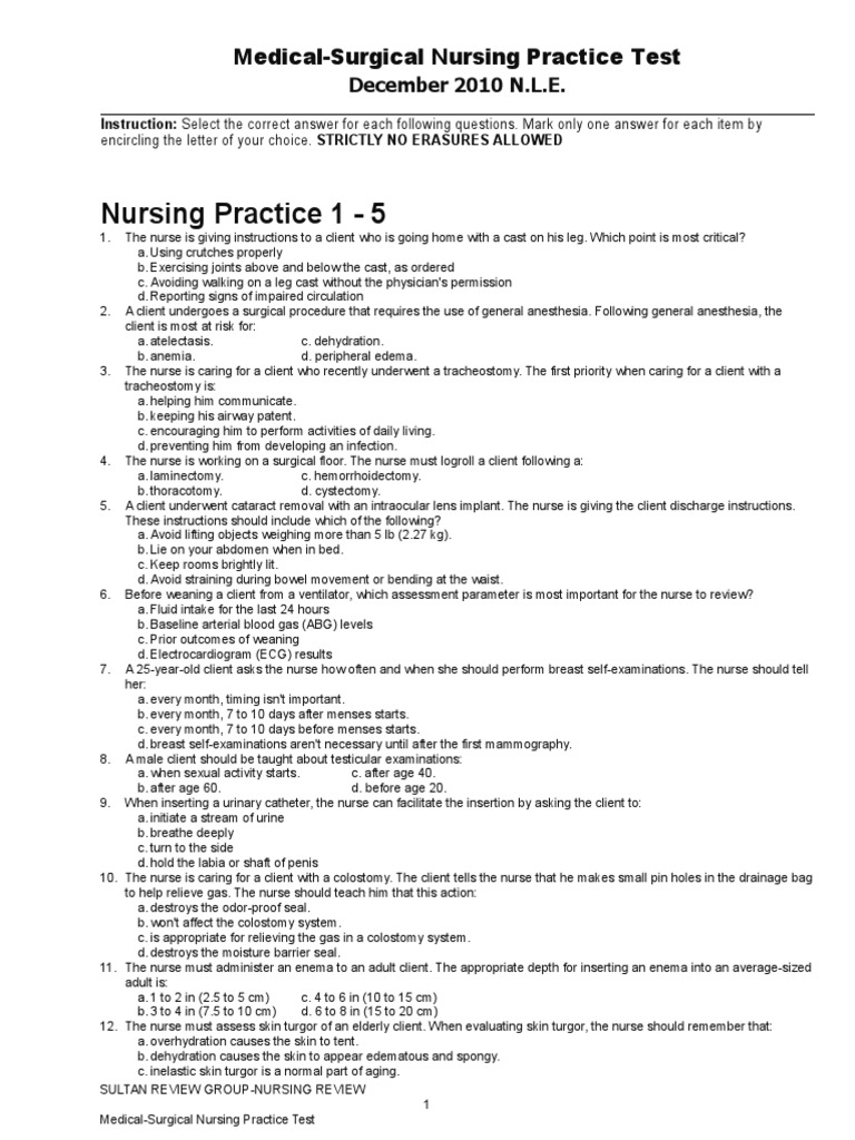 Nursing Practice Test: Key Interventions | PDF | Diabetes Mellitus Type ...