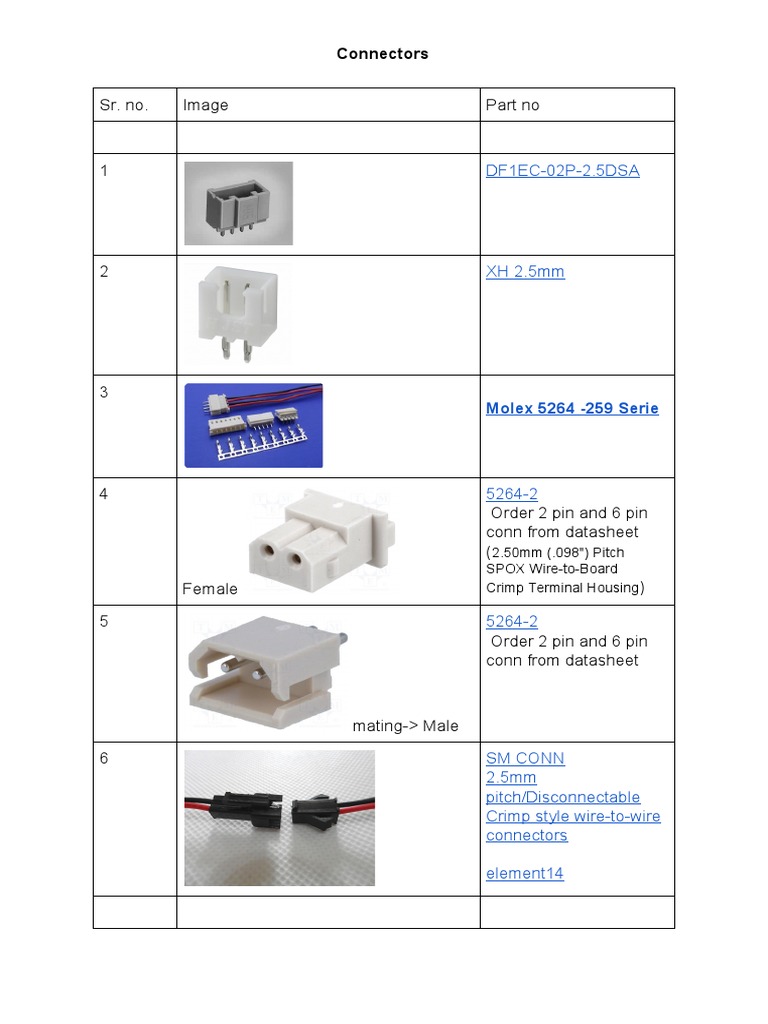 2 Pin Connectors | PDF