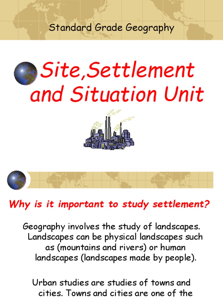 Understanding Settlements in Geography | PDF | Landscape | Land Management