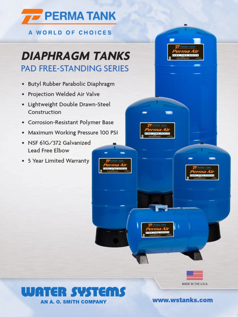 Perma Tank-Butyl Bladder Pressure Tank | PDF | Corrosion | Gallon