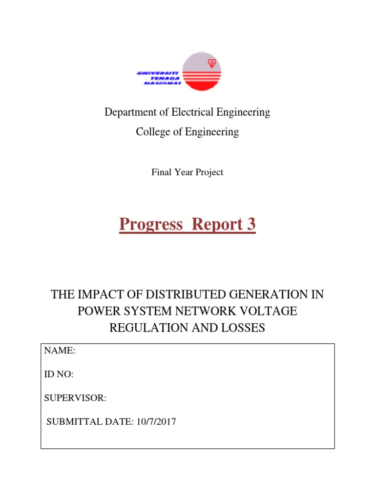 Progress Report 3: Department of Electrical Engineering College of ...
