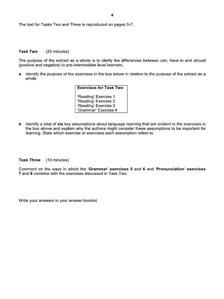 DELTA Module 1 Paper 2 Tasks 2 and 3 - June 2009 | PDF