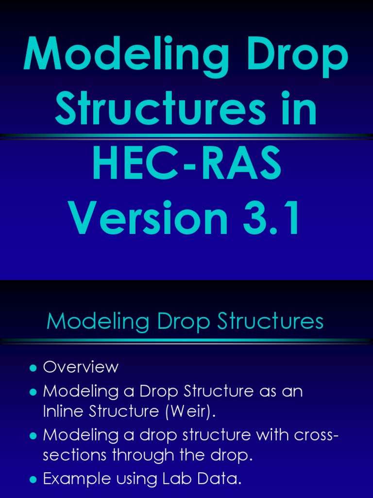 Modeling Drop Structures in HEC-RAS | PDF | Cross Section (Physics ...