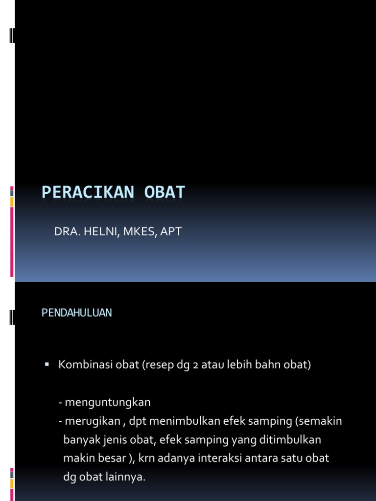 Peracikan Obat | PDF