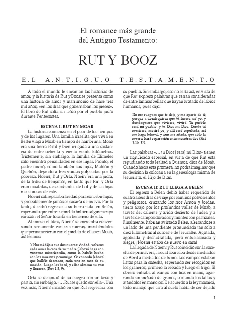 Rut Y Booz: El romance más grande del Antiguo Testamento | Libro de rut ...