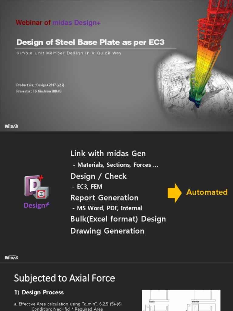 Steel Base Plate Design per EC3 | PDF | Technology & Engineering