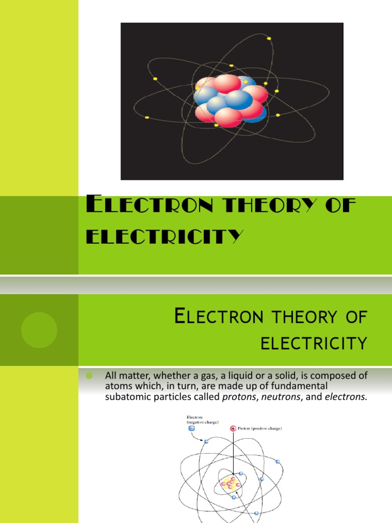 Electron Theory | PDF | Atomic Nucleus | Atoms
