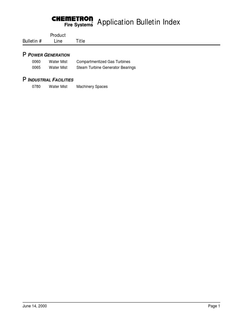 Application Bulletin Index: Product Bulletin # Line Title | PDF ...