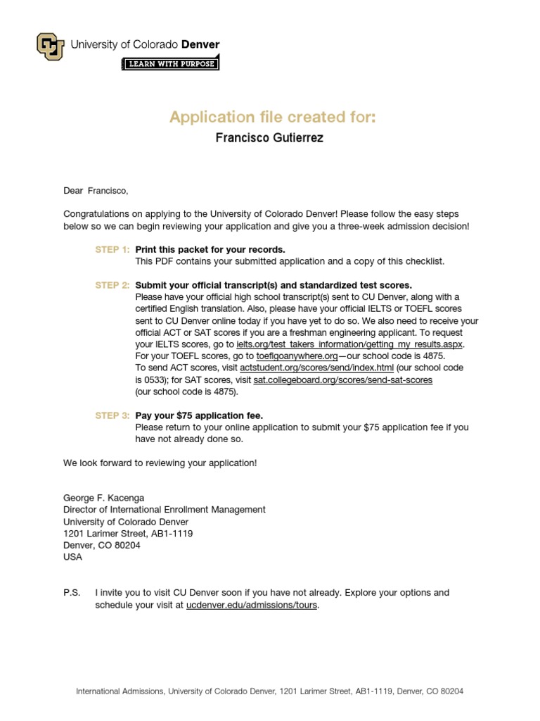 CU Denver Application | PDF | Race And Ethnicity In The United States ...