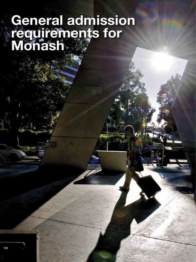 General Admission Requirements For Monash | PDF | University And ...