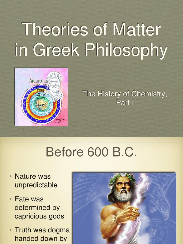 Greek Philosophy: Matter Theories | PDF | Medieval Philosophy | Ancient ...