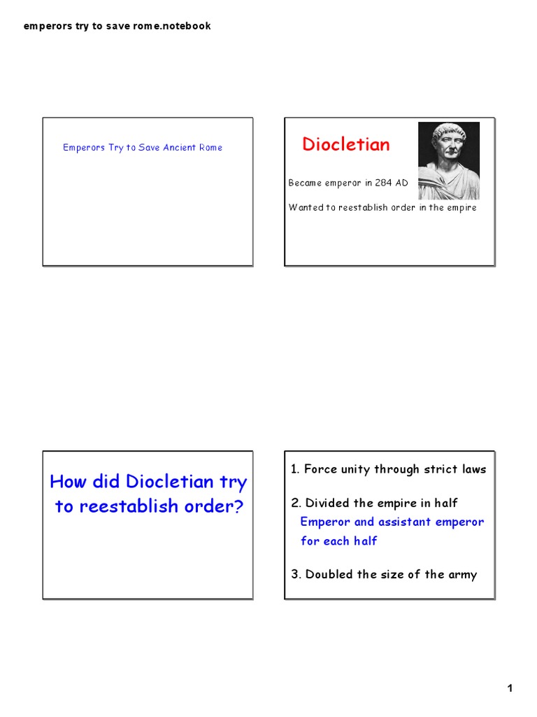 Emperors Try To Save Rome | PDF | Byzantine Empire | Constantinople