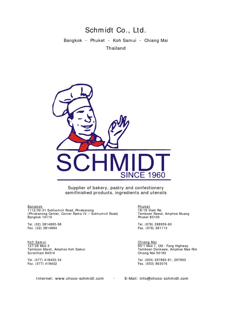 Schmidt Product List1 | PDF