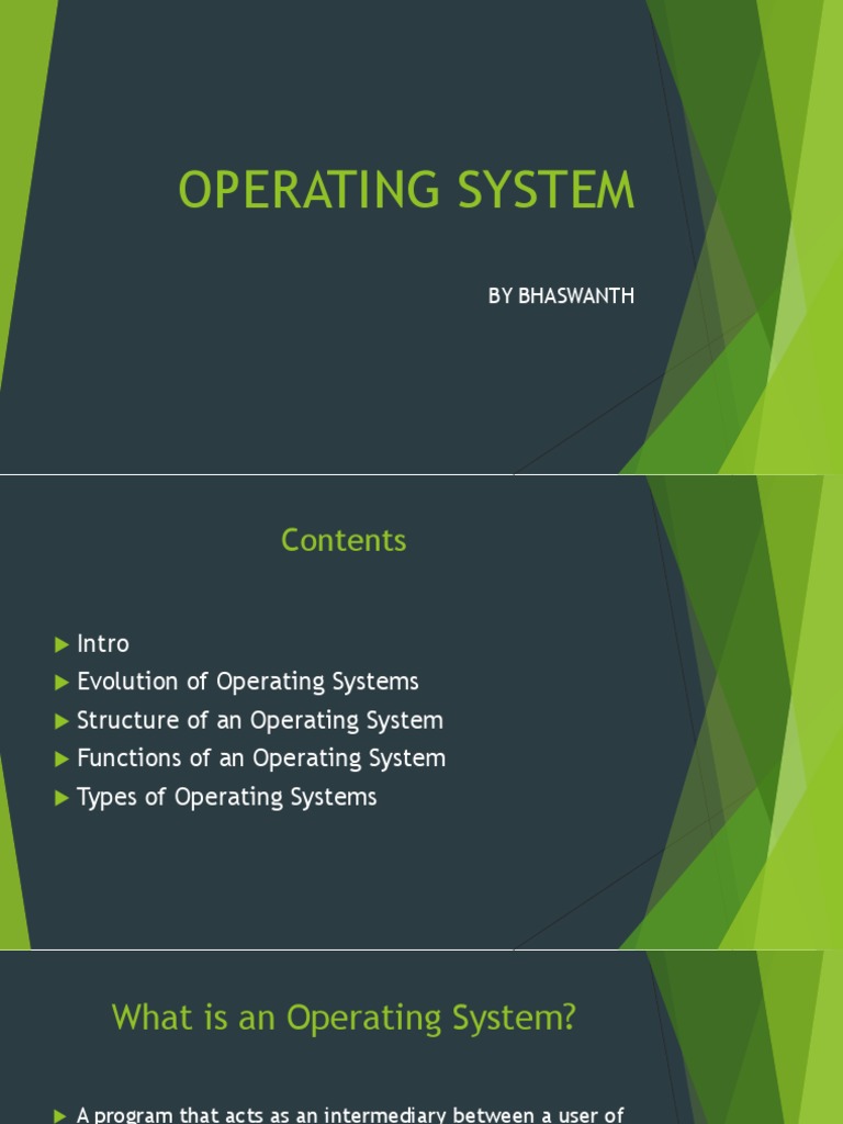 Operating System: by Bhaswanth | Download Free PDF | Operating System ...