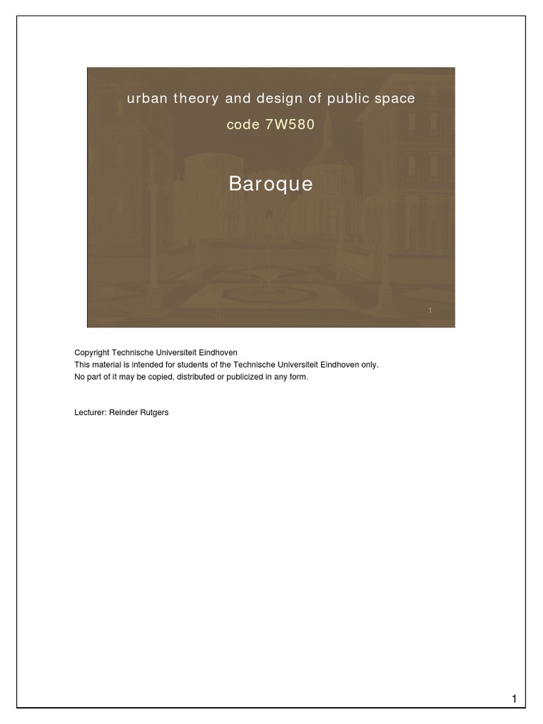 Baroque Urbanism PDF | PDF | Rome