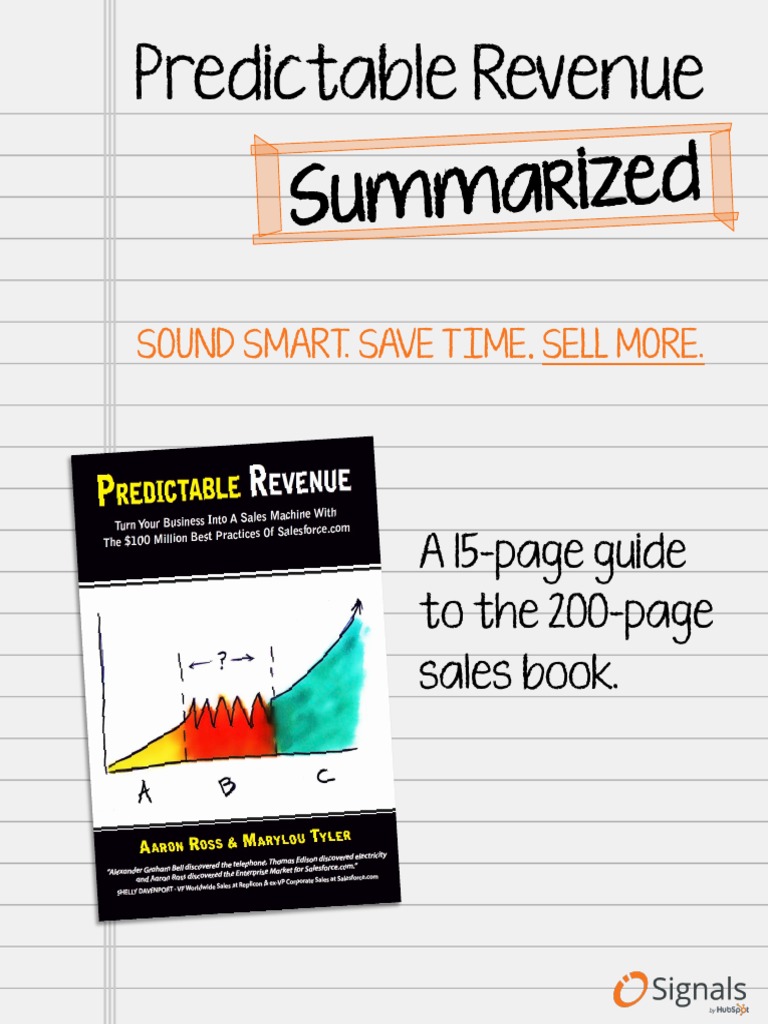 Predictable Revenue Summarized PDF | PDF | Sales | Business Economics