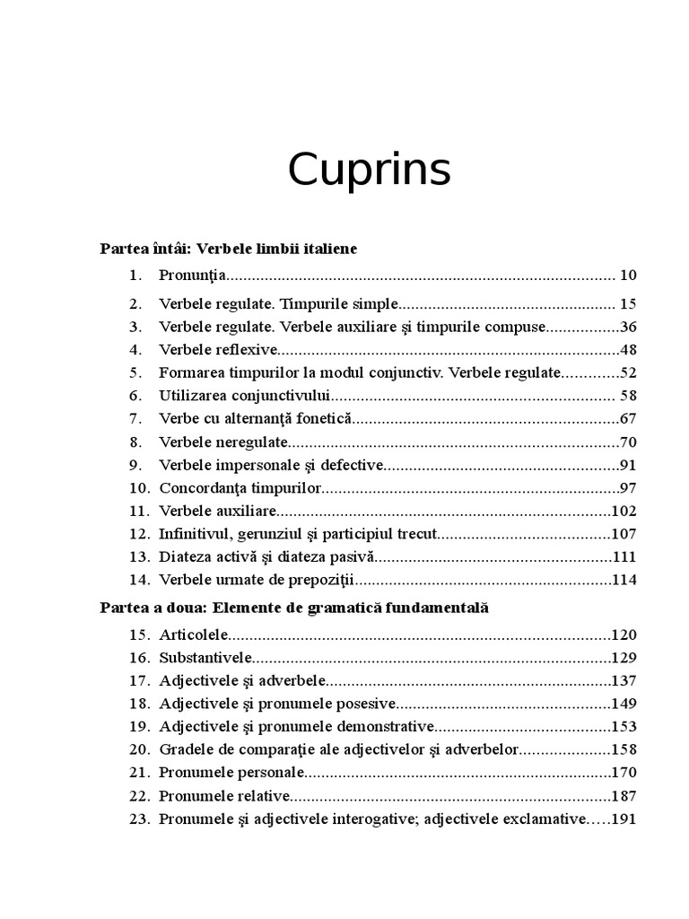 Gramatica Italiana | PDF