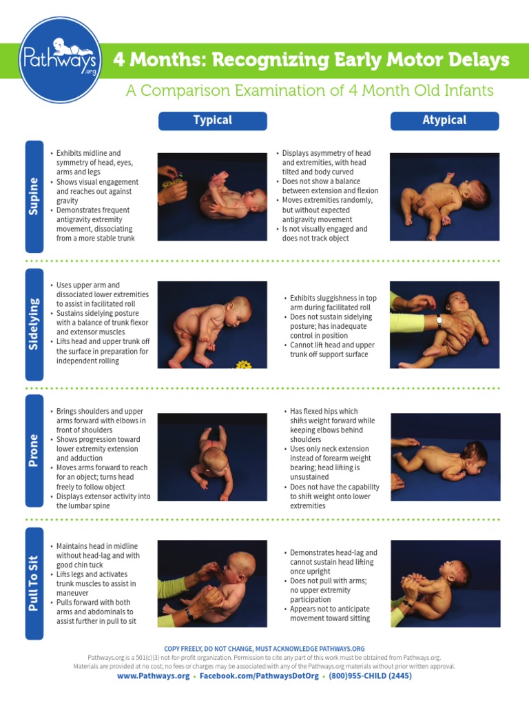 4 Months: Recognizing Early Motor Delays: A Comparison Examination of 4 ...