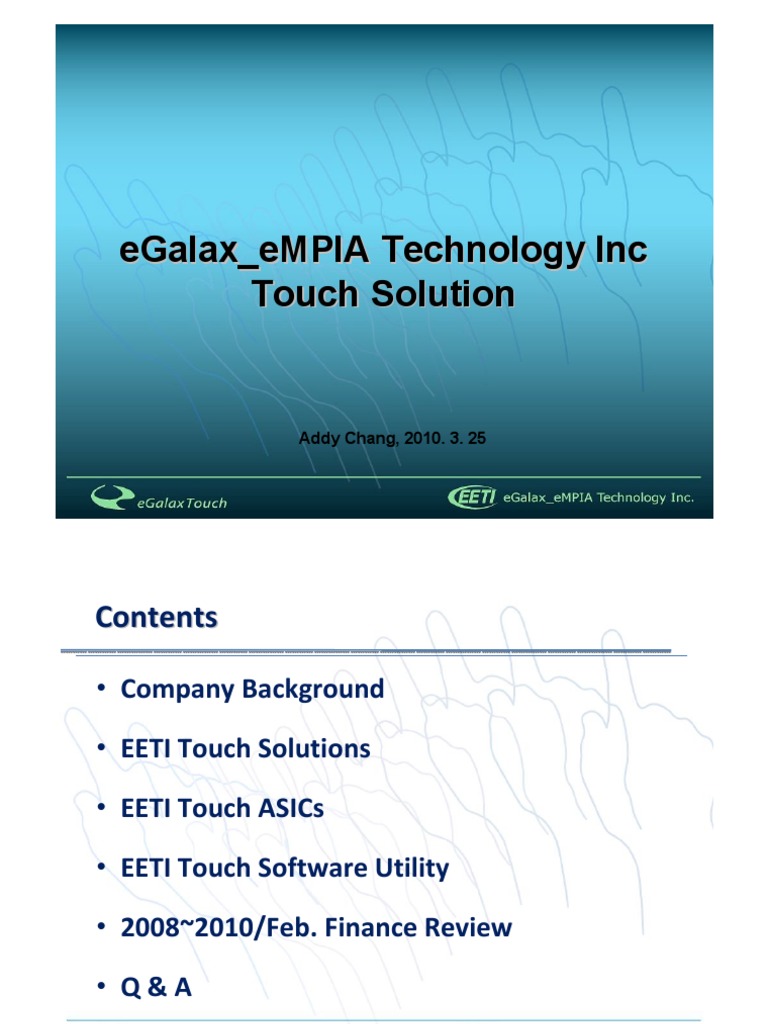 EETI Touch Solutions | Windows 7 | Microsoft Windows