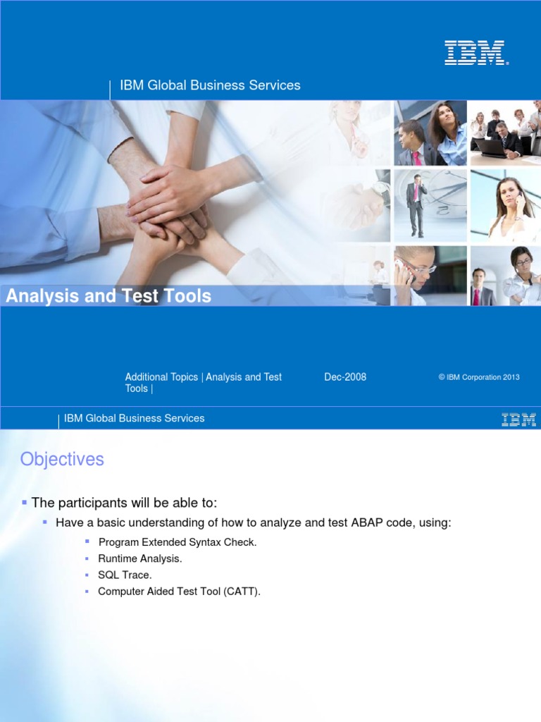 Analysis and Test Tools: IBM Global Business Services | PDF | Computer ...