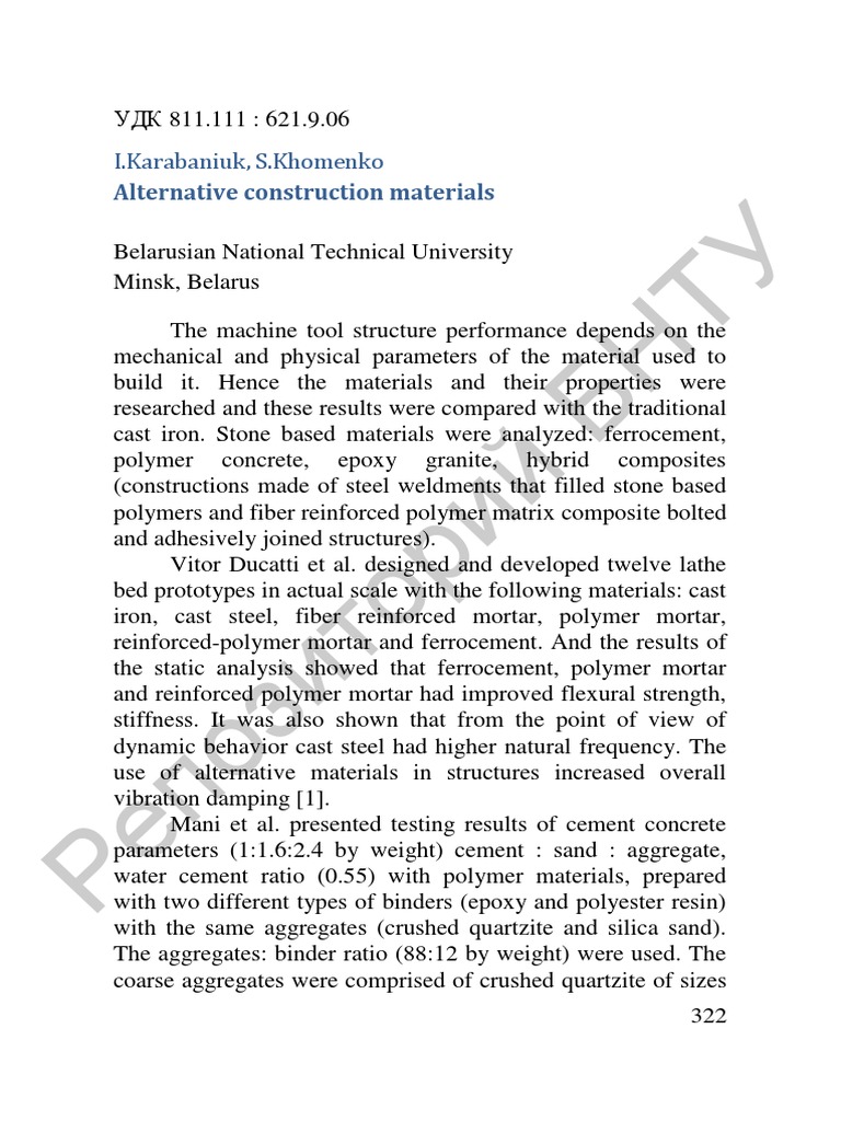 Alternative Construction Materials | PDF | Composite Material | Epoxy