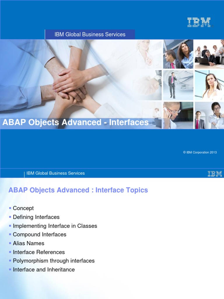 ABAP Objects Advanced - Interfaces: IBM Global Business Services | PDF ...