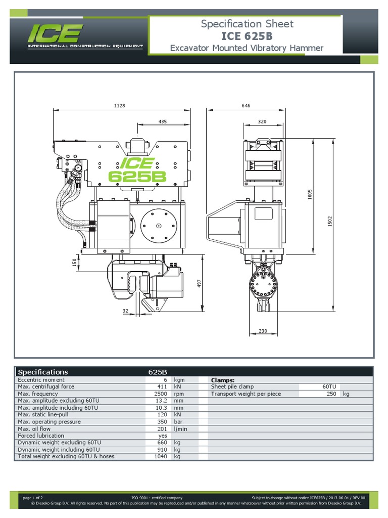 Specification Sheet: ICE 625B | PDF | Nature
