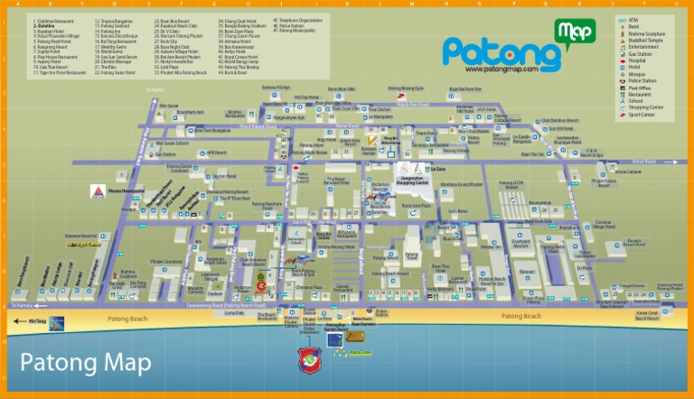 Patong Area Map | PDF | Hospitality Industry | Hotel And Leisure Companies