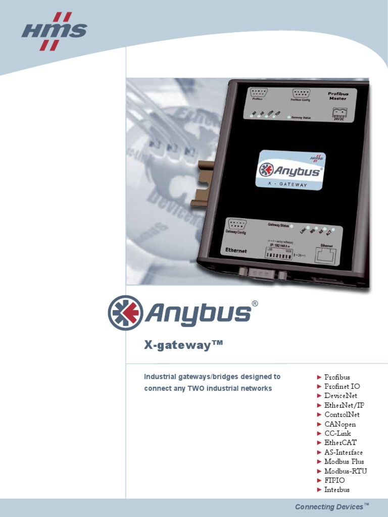 Anybus X-Gateway Range Brochure PDF | PDF | Computer Network | Programmable Logic Controller
