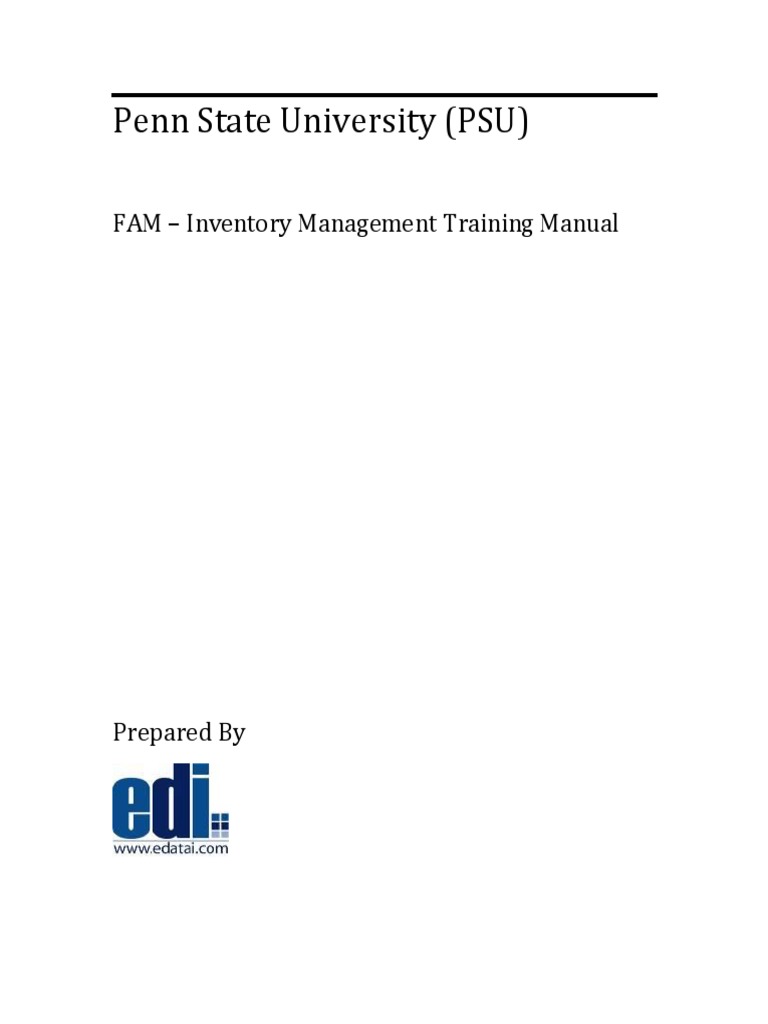 PSU Inventory Management Training Manual | PDF | Inventory | Icon (Computing)