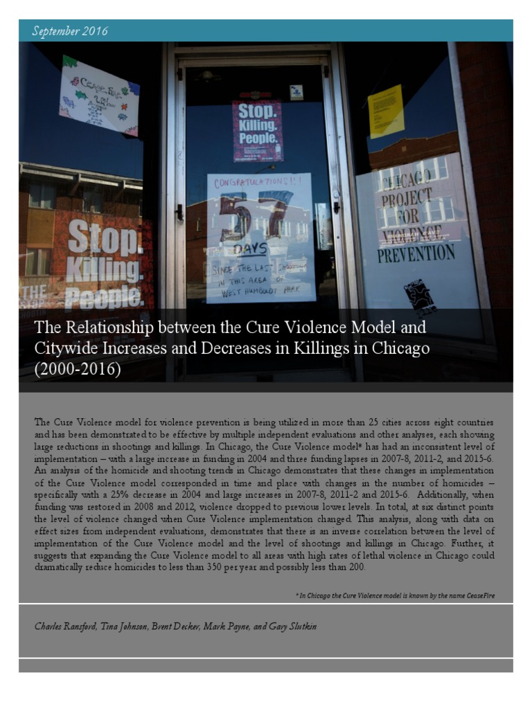 The Relationship Between The Cure Violence Model and Citywide Increases ...