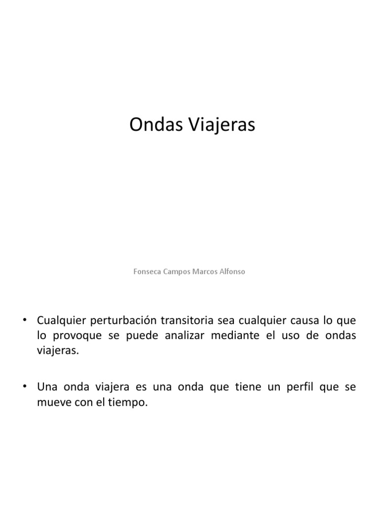 Ondas Viajeras | PDF | Línea de transmisión | Olas