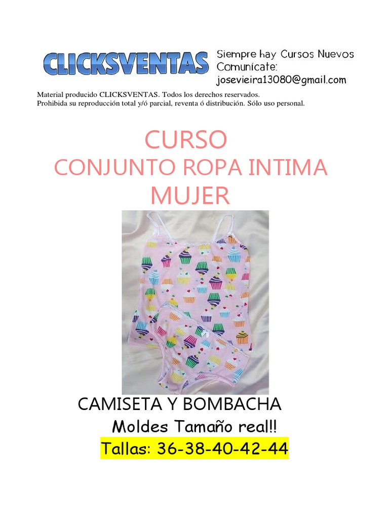Curso de Confección de Ropa Íntima | PDF | Prenda interior | Ropa