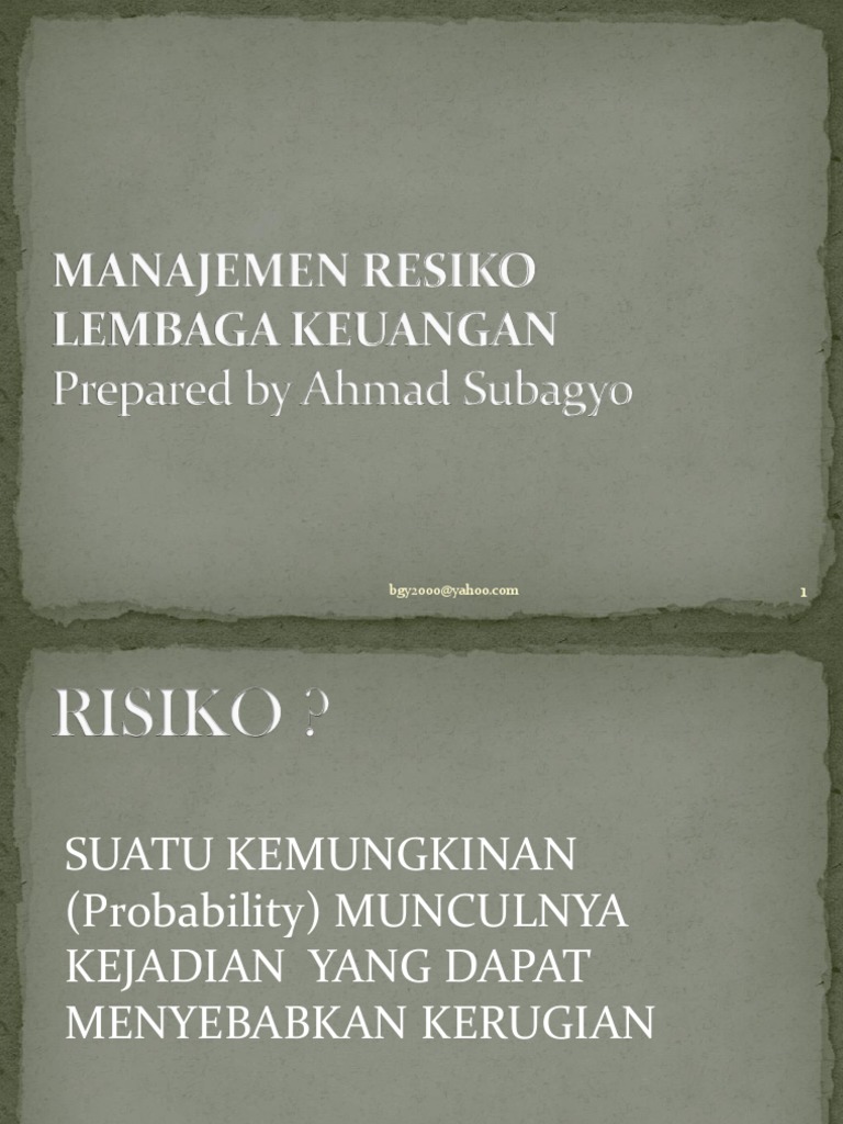 Modul 5 Manajemen Resiko PDF | PDF