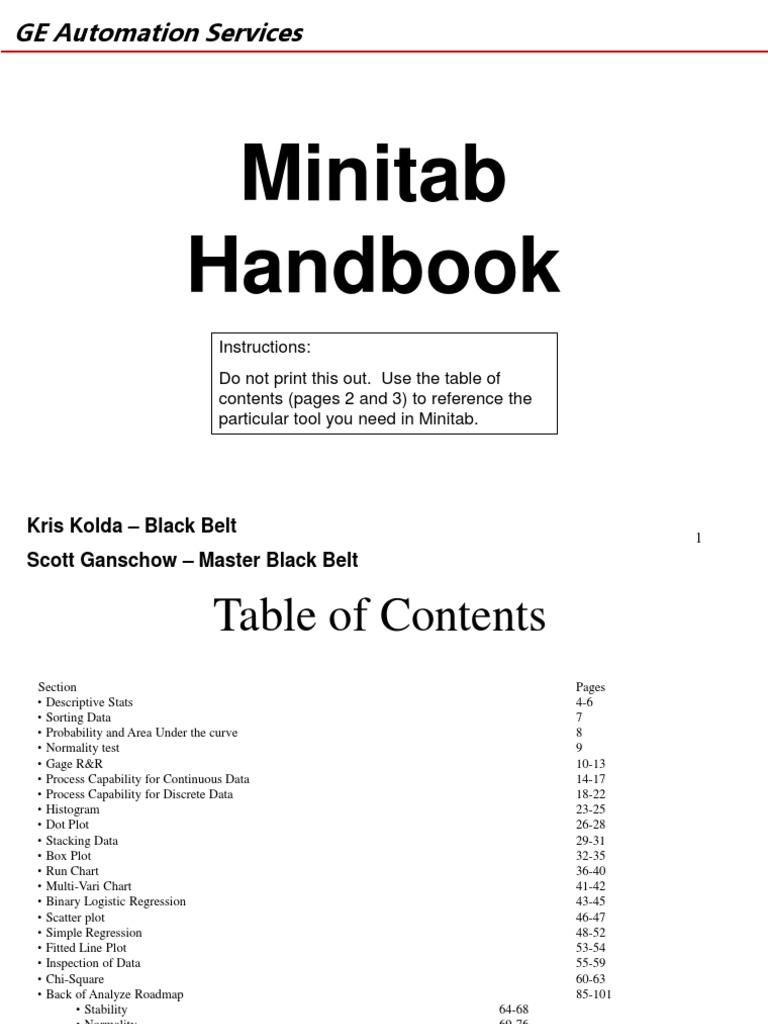 Minitab Handbook | PDF | Percentile | Regression Analysis