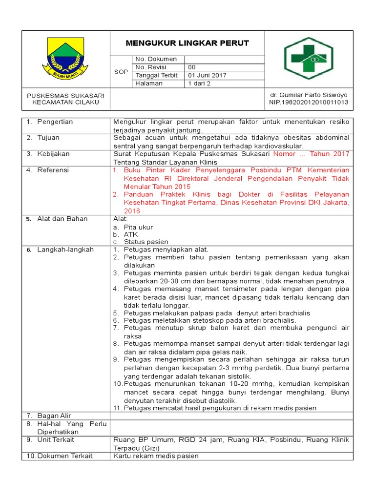 Mengukur Lingkar Perut | PDF