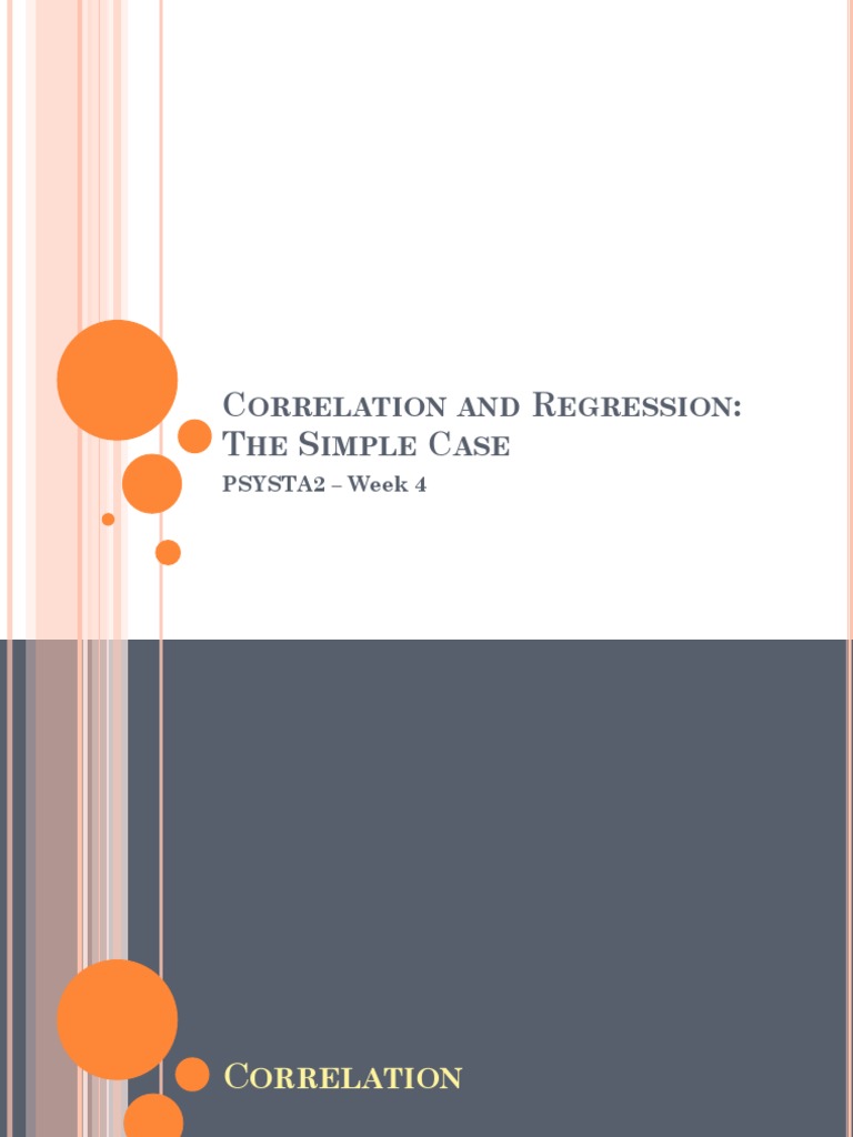 Correlation and Regression - The Simple Case | PDF | Regression ...