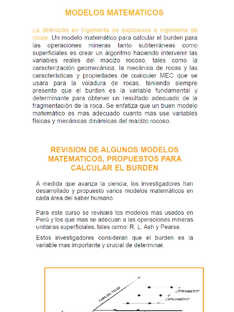 Modelos Matematicos | PDF | Perforar | Material explosivo