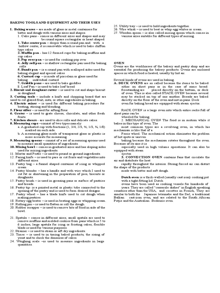 Bread and Pastry Module | PDF | Dutch Oven | Baking