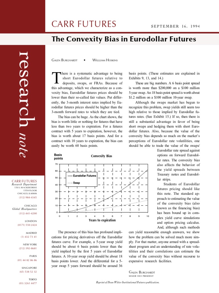 (CARR Futures, Burghardt) The Convexity Bias in Eurodollar Futures PDF ...