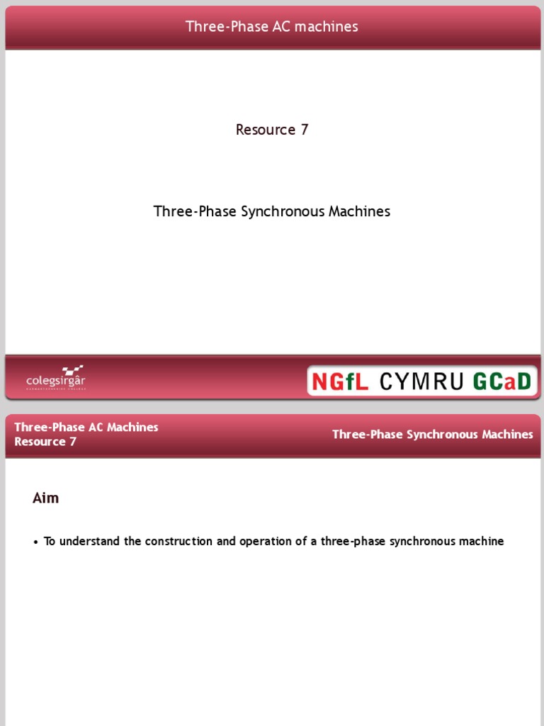 Three-Phase AC Machines: Resource 7 | PDF | Magnetism | Force