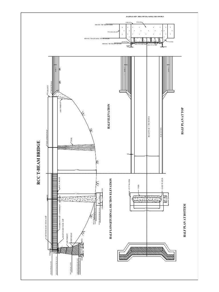 RCC T-Beam Bridge | PDF | Building Engineering | Structural Engineering