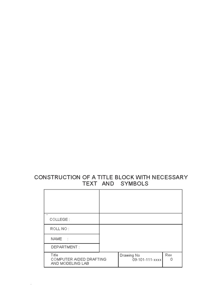 Title Block Sample | PDF