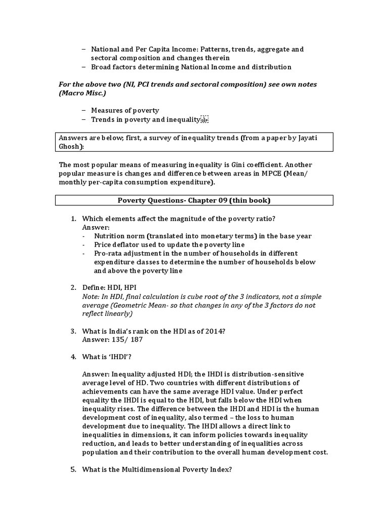 Poverty Inequality Answers | PDF | Economic Inequality | Discrimination ...