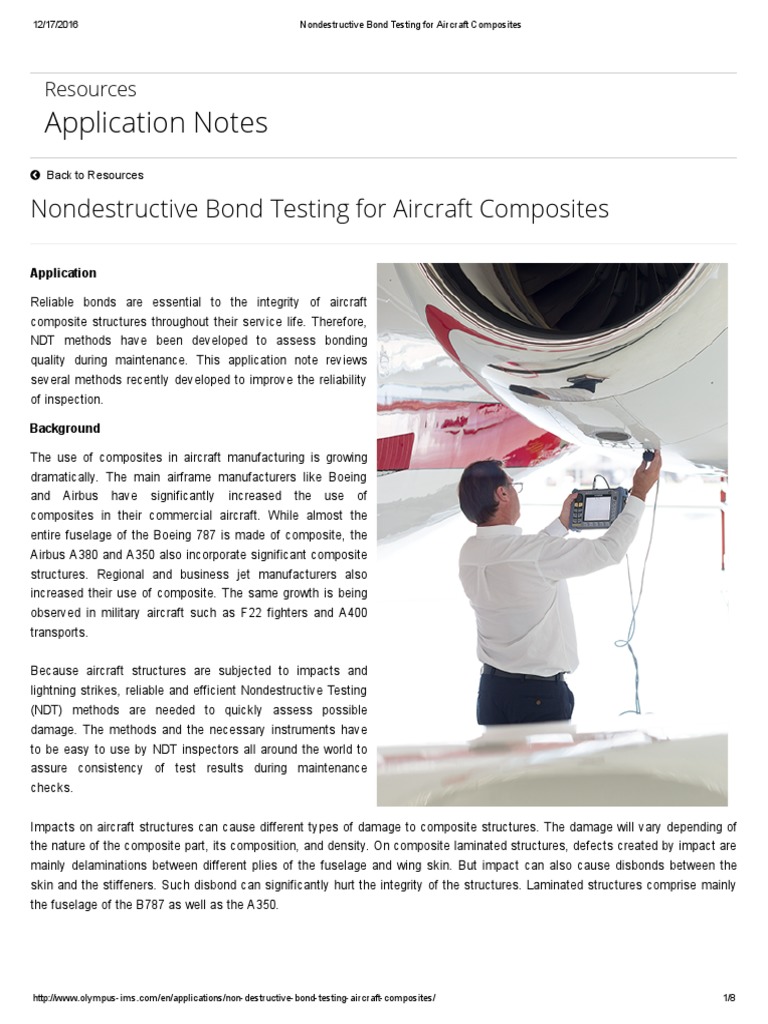 Nondestructive Bond Testing for Aircraft Composites-Olympus ...