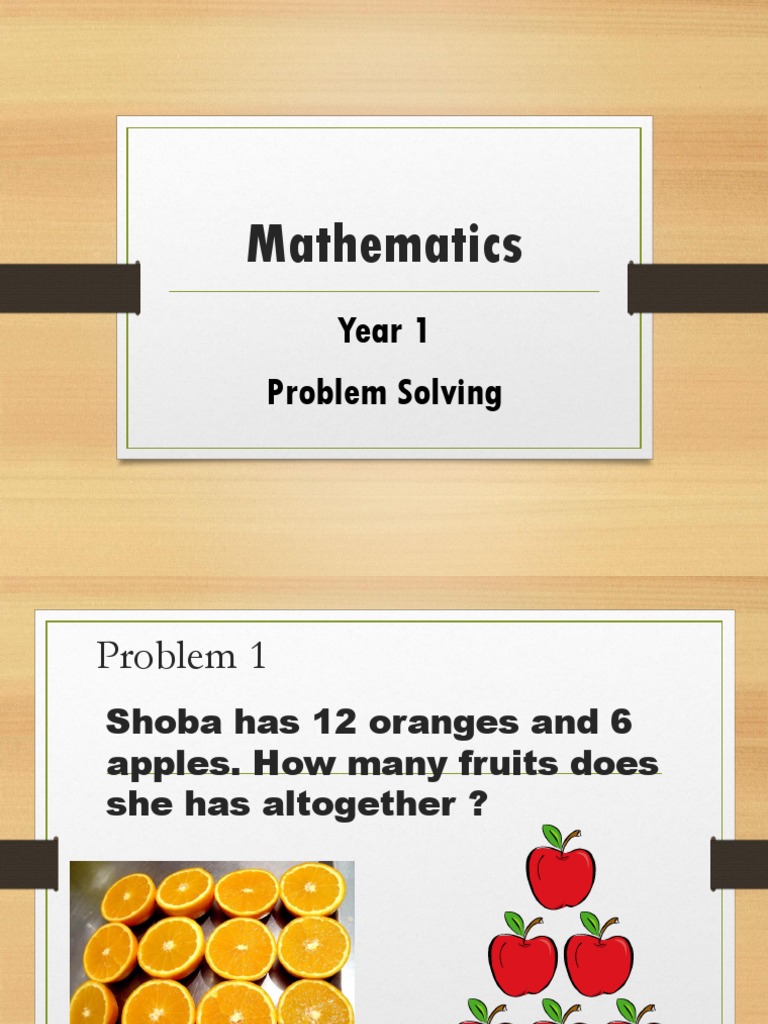 Mathematics: Year 1 Problem Solving | PDF