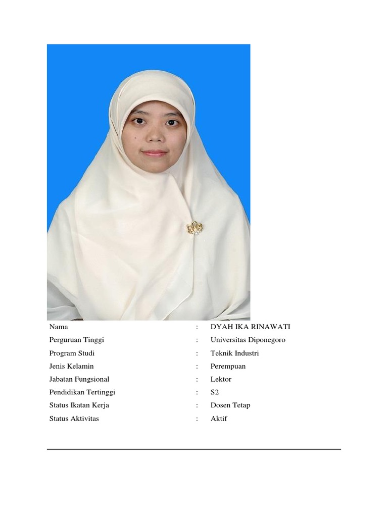 Biodata Bu Diah | PDF