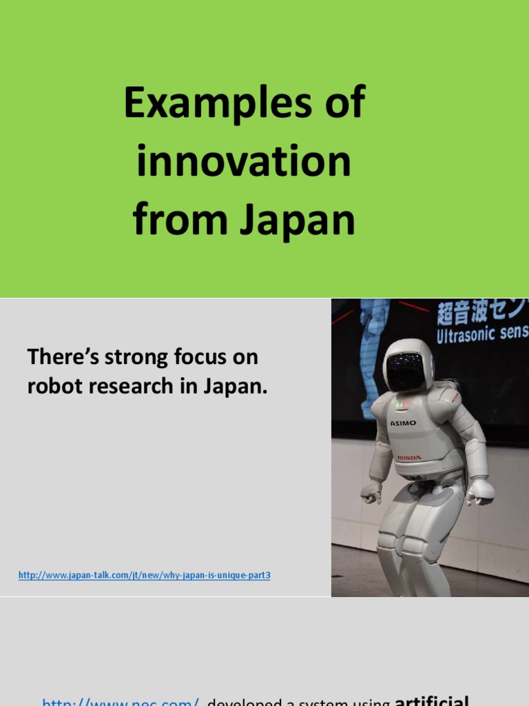 Examples of Innovation From Japan. | PDF | Japan | Innovation