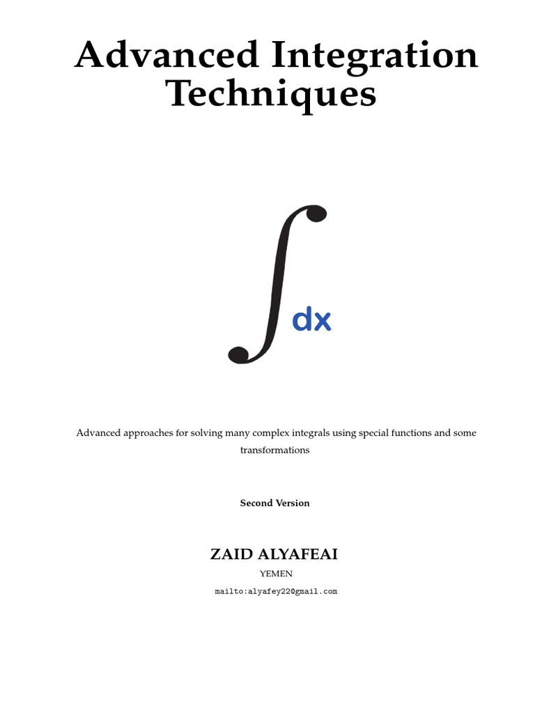 Advanced Integration Techniques | PDF | Logarithm | Laplace Transform